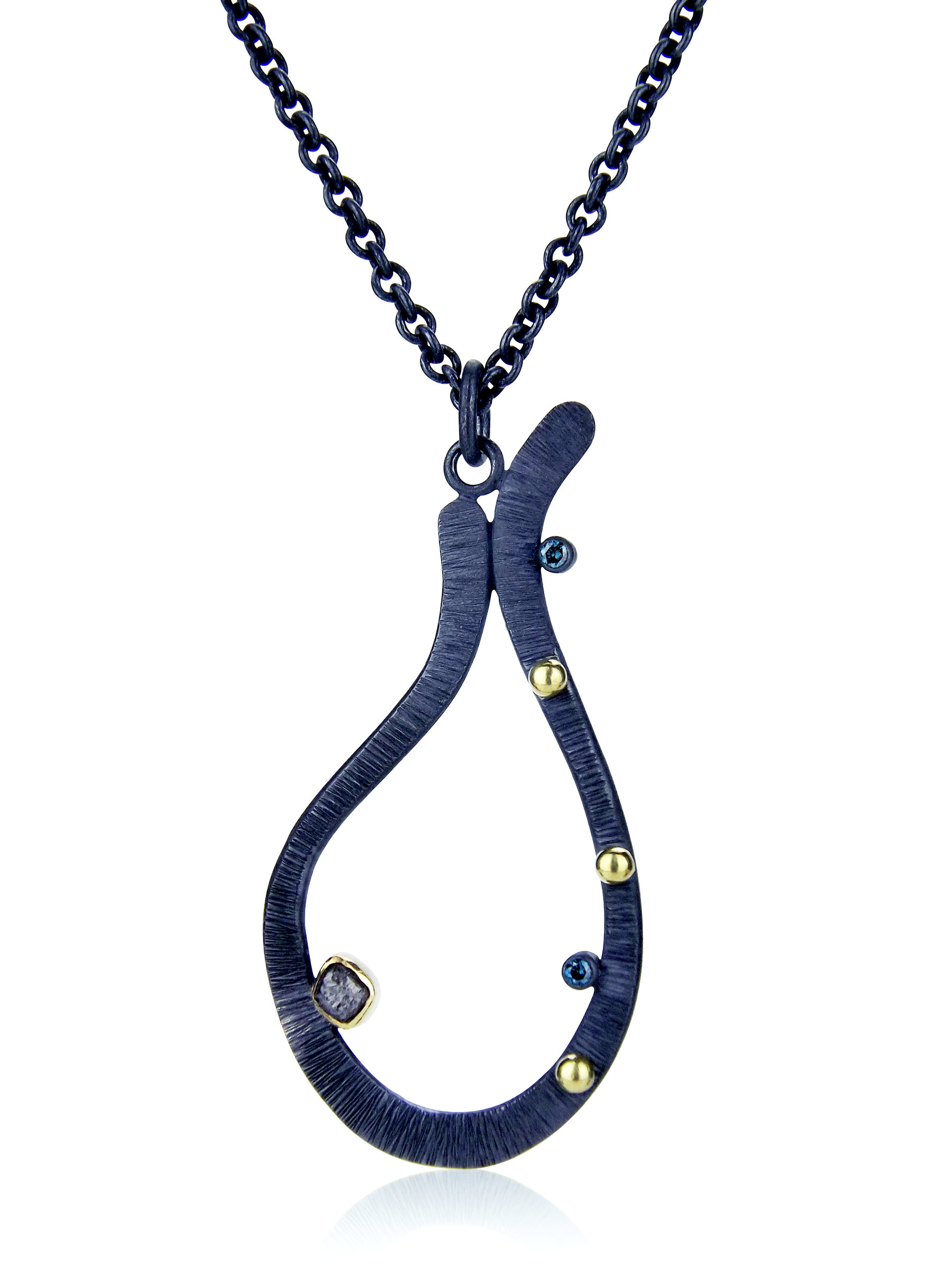 Piccolo Necklace by Jamie Santellano (Gold, Silver & Stone Necklace ...