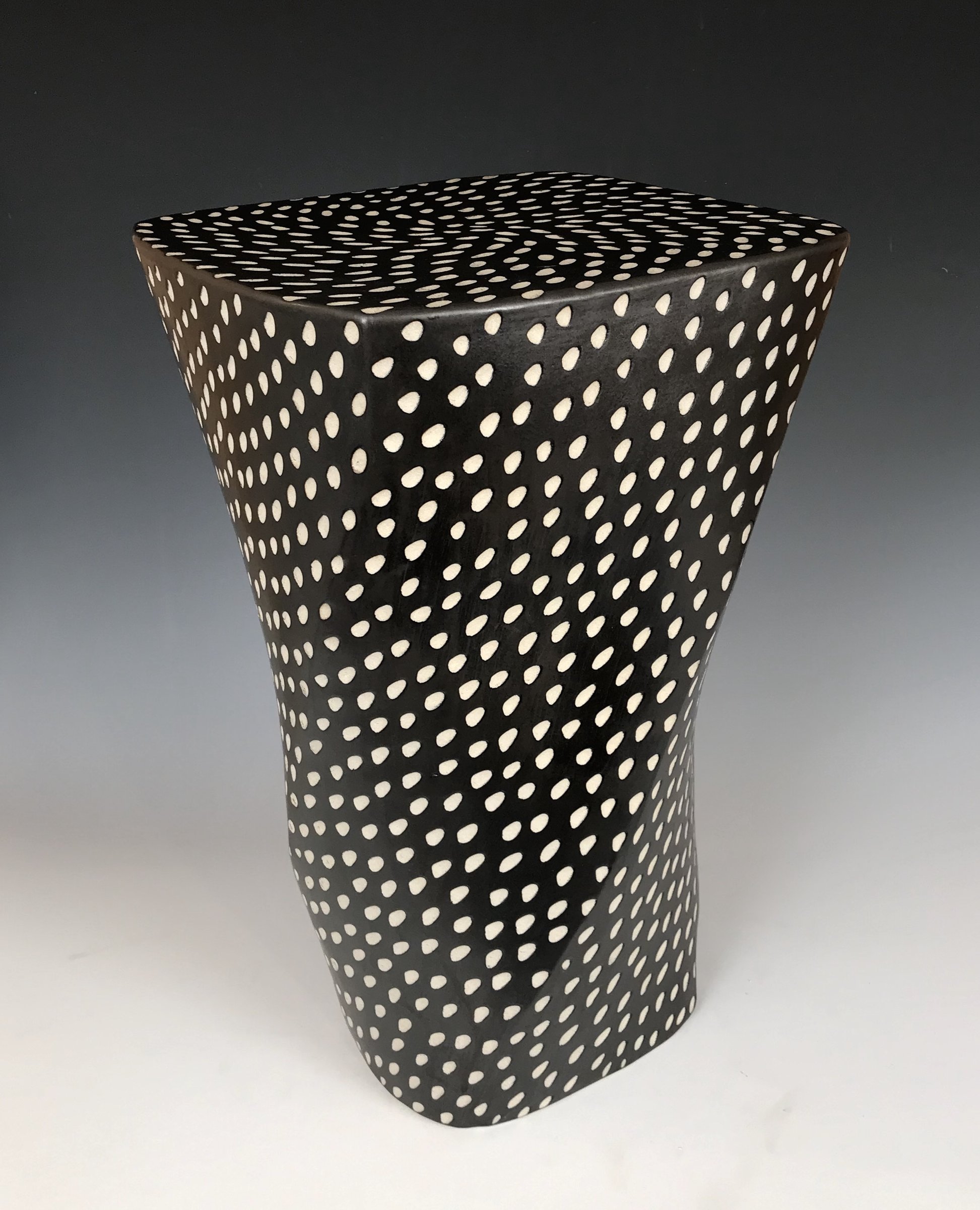 Twisted Dots Table by Larry Halvorsen (Ceramic Side Table) | Artful Home