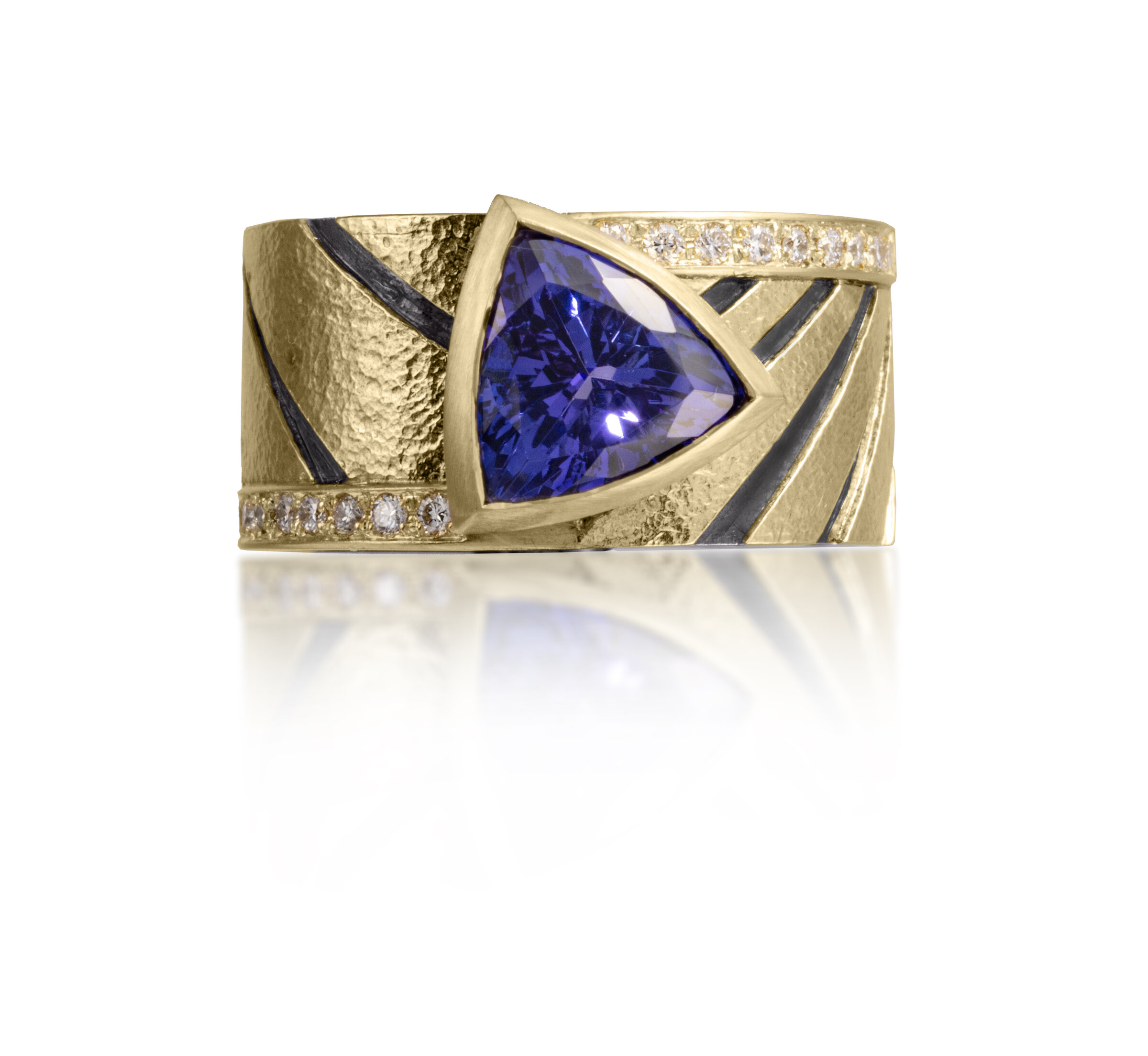 Tanzanite Stripe Ring by Elizabeth Garvin (Gold, Silver & Stone Ring ...