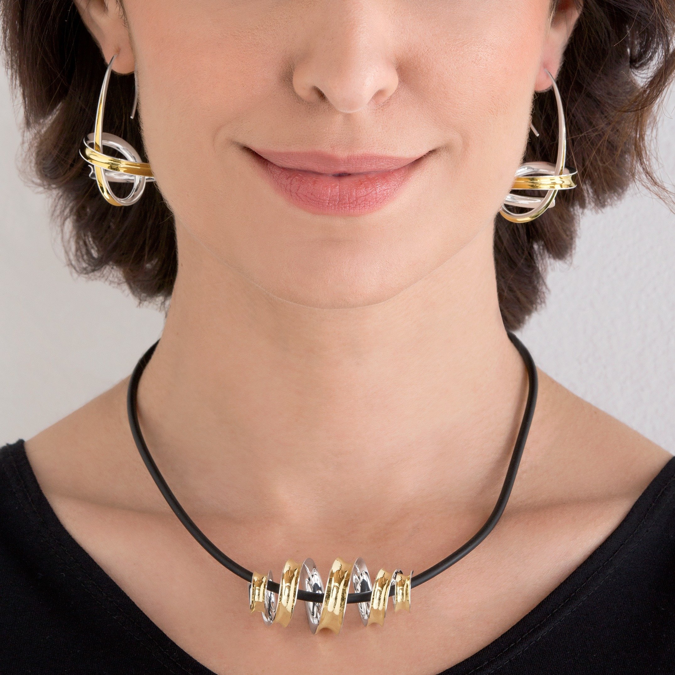 Simple Helix Pendant by Nancy Linkin Designs (Gold, Silver & Stone ...