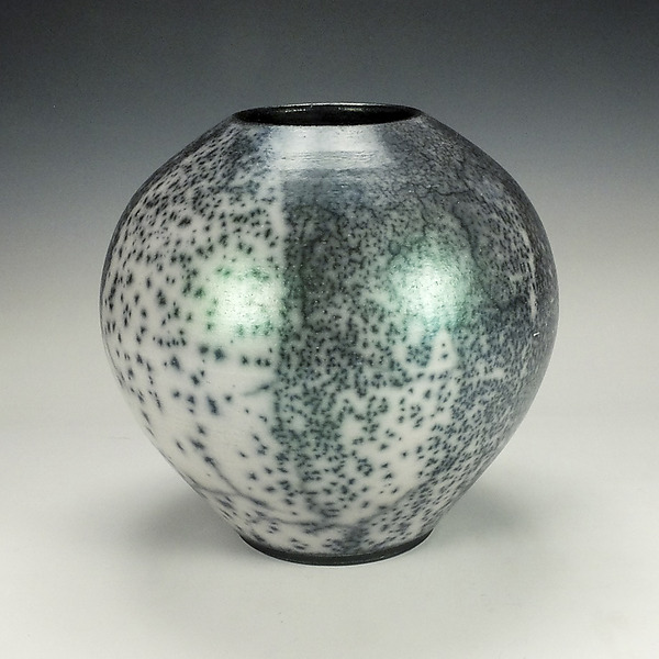 Raku Jar with Green Blush by Lance Timco (Ceramic Vase) | Artful Home