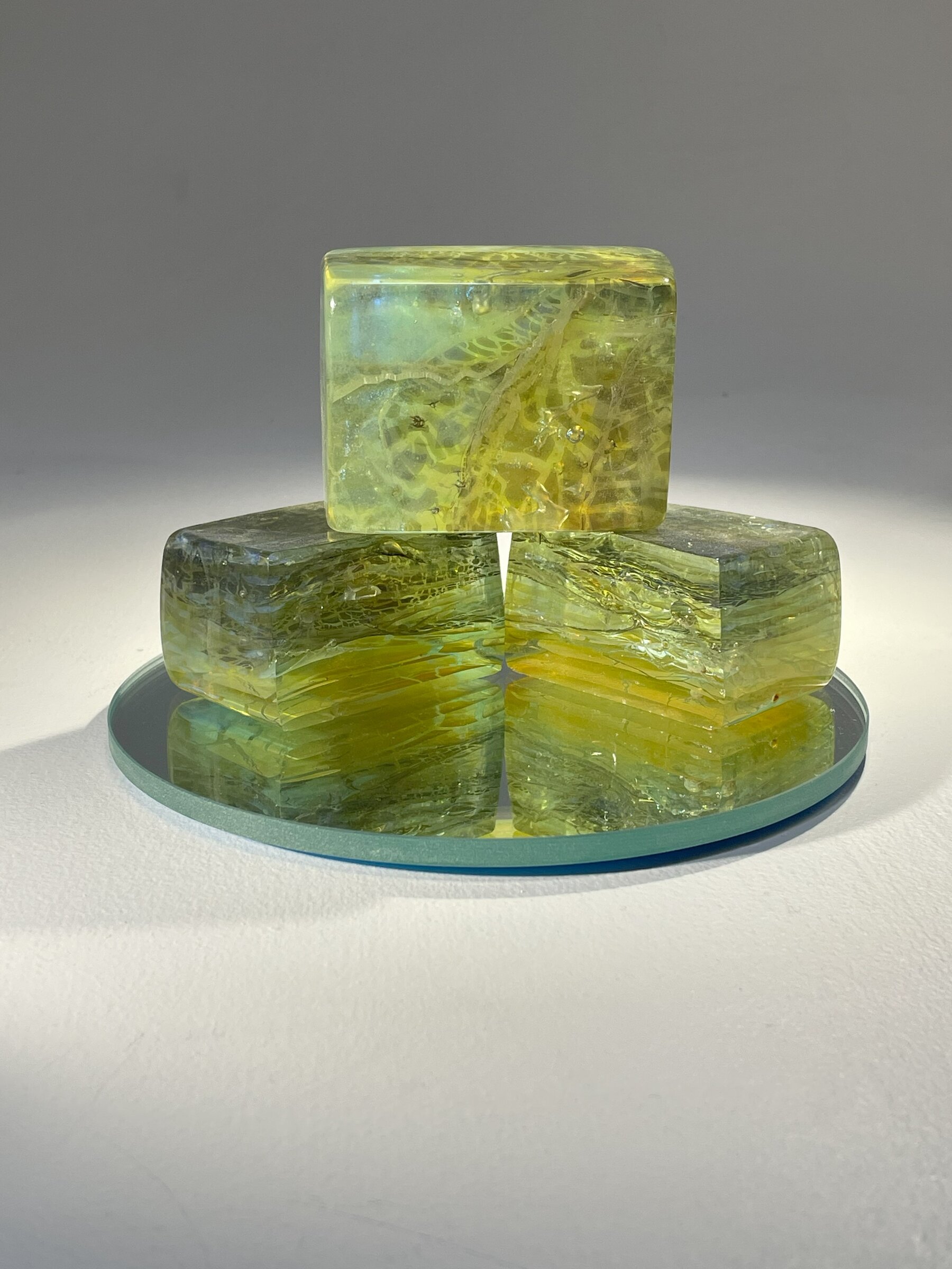 Olive Glow by George Scott (Art Glass Sculpture) | Artful Home