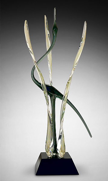 Great Blue Heron by Bryan Randa (Art Glass Sculpture) | Artful Home