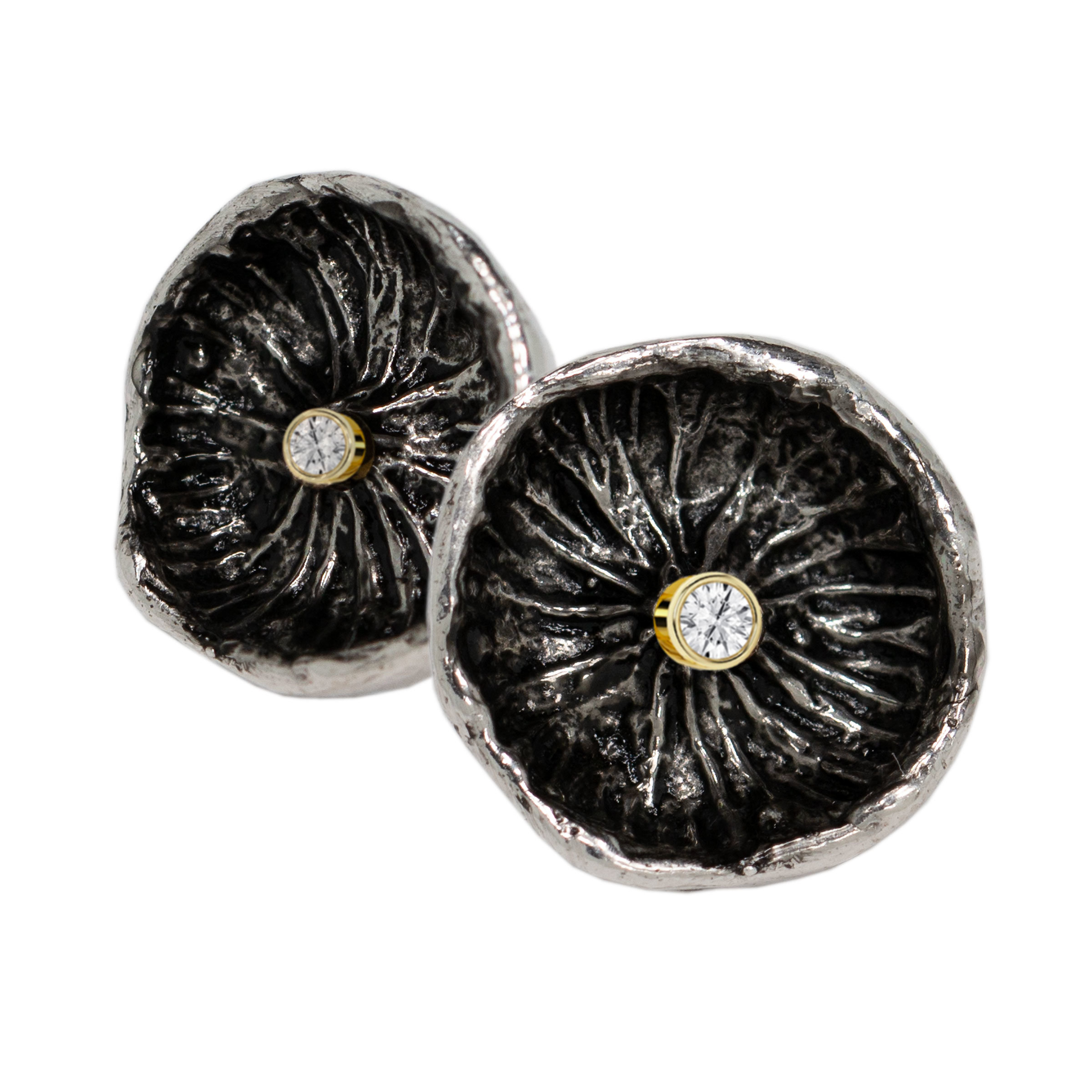 Fungi Earrings by Aleksandra Vali (Gold, Silver & Stone Earrings ...