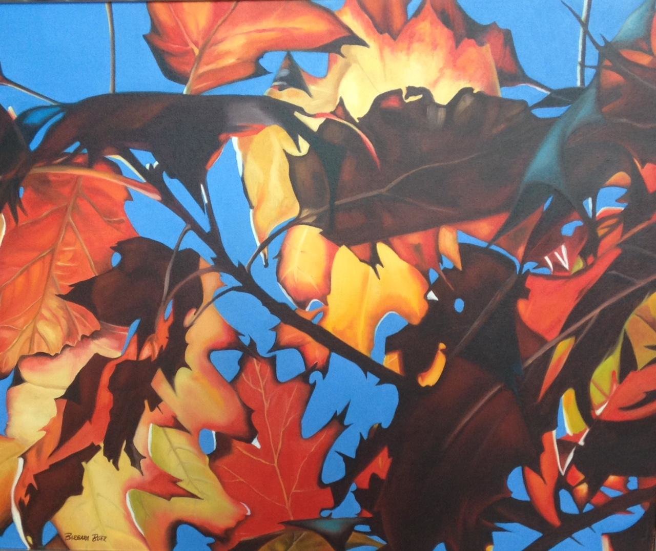 Autumn Leaves by Barbara Buer (Oil Painting) | Artful Home