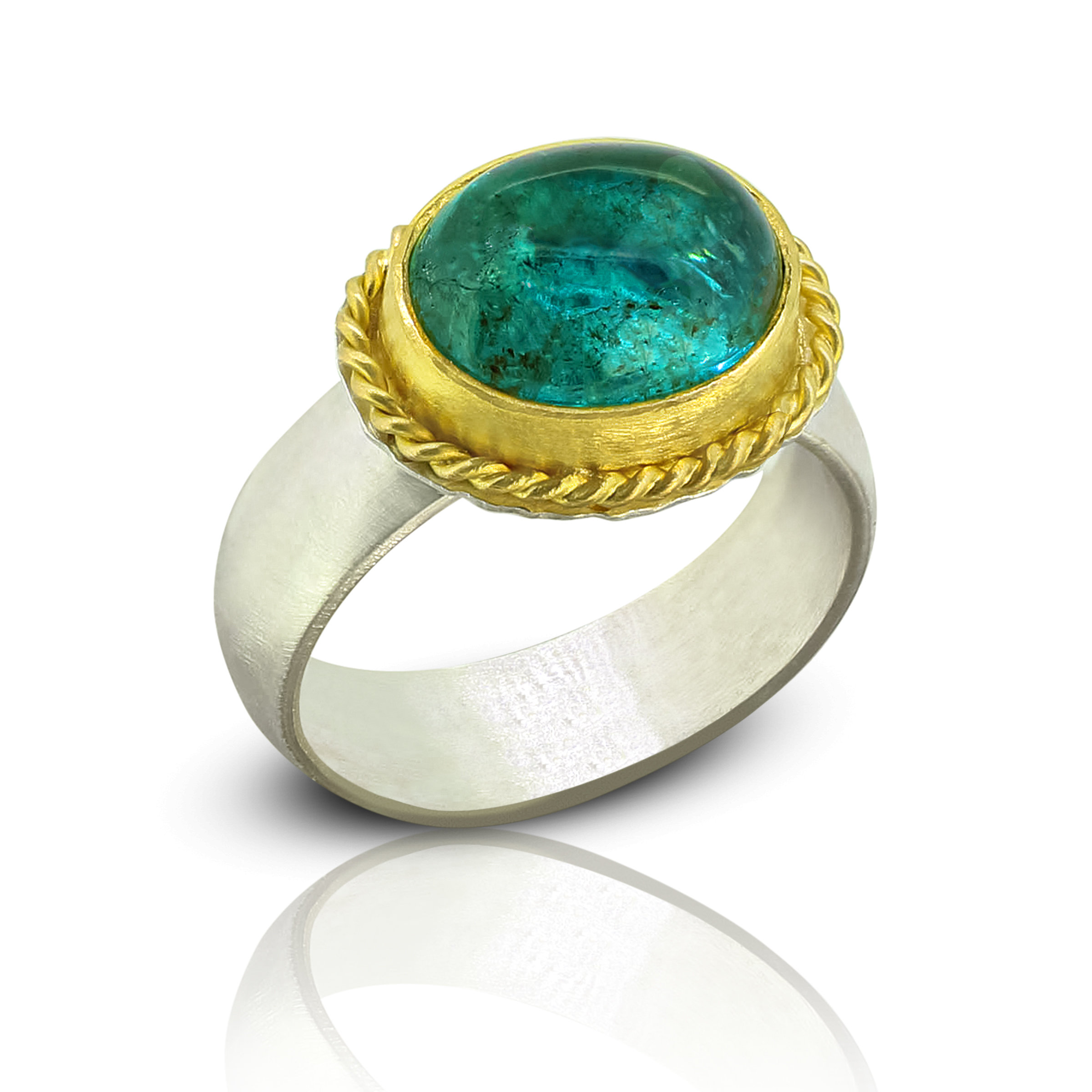Blue Grotto Ring by Nancy Troske (Gold, Silver & Stone Ring) | Artful Home
