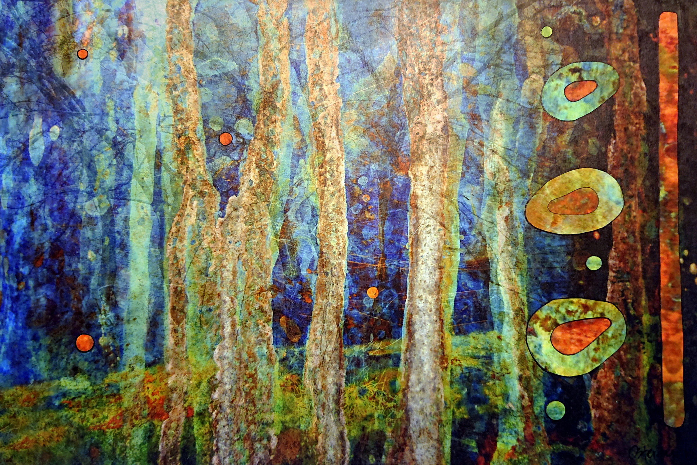 Sylvan Shadows by LuAnn Ostergaard (Mixed-Media Collage) | Artful Home