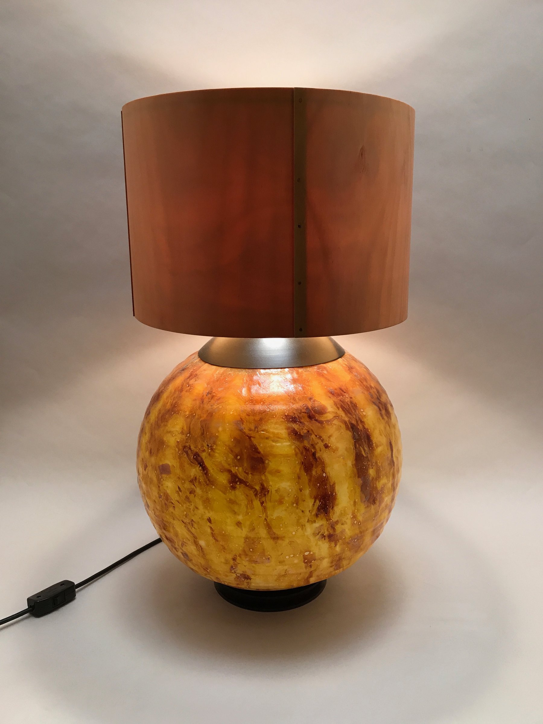 Warm Glow by Dierk Van Keppel (Mixed-Media Table Lamp) | Artful Home