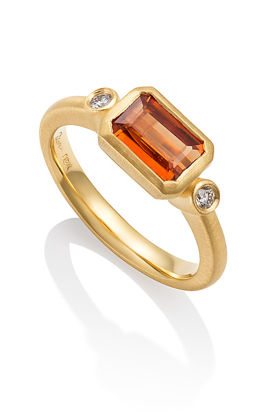 Orange Garnet Stacking Ring by Diana Widman (Gold & Stone Ring ...