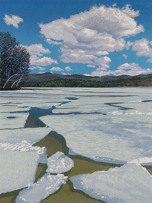 Ice Out by William Hays (Linocuts Print) | Artful Home