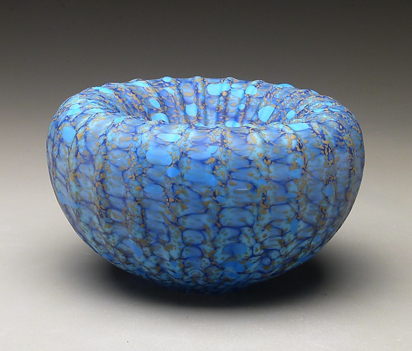 Blue Treasure Bowl by Thomas Spake (Art Glass Bowl) | Artful Home