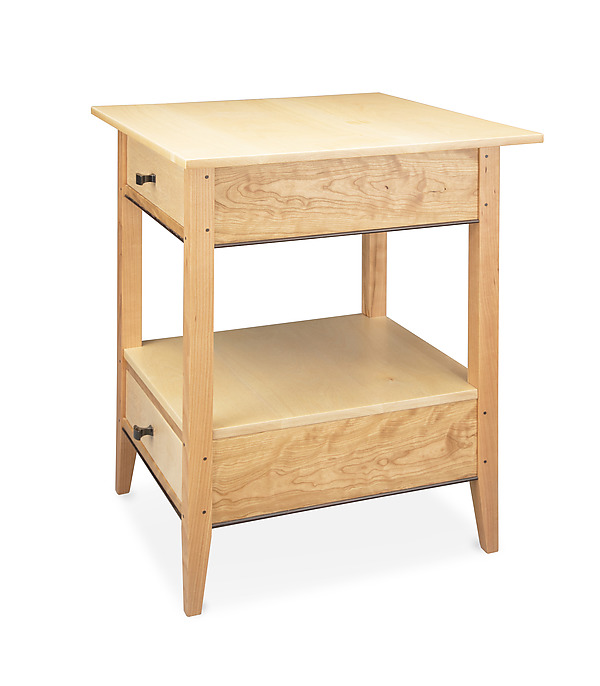 White Birch and Cherry End Table