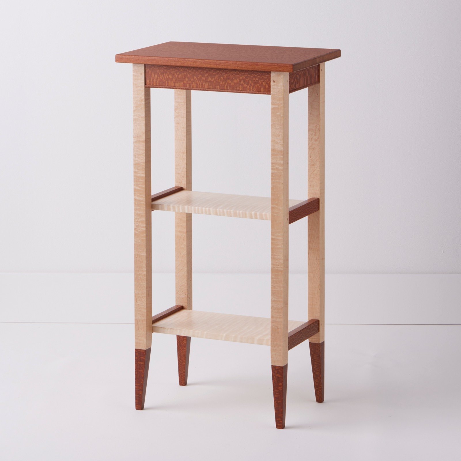 Leopard Wood and Tiger Maple Hall Table by Tom Dumke (Wood Side Table ...