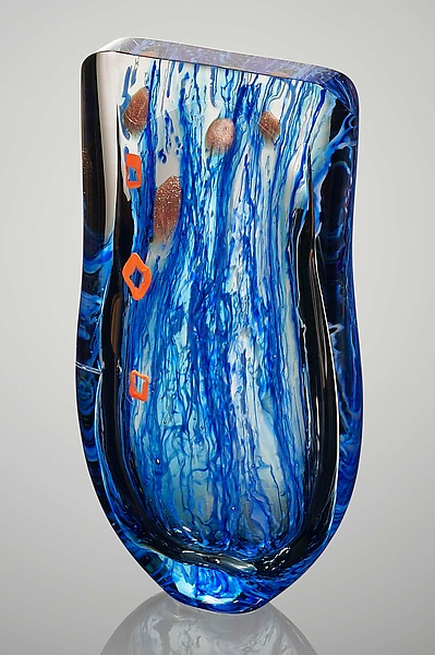 Azul Kauri by Randi Solin (Art Glass Sculpture) | Artful Home