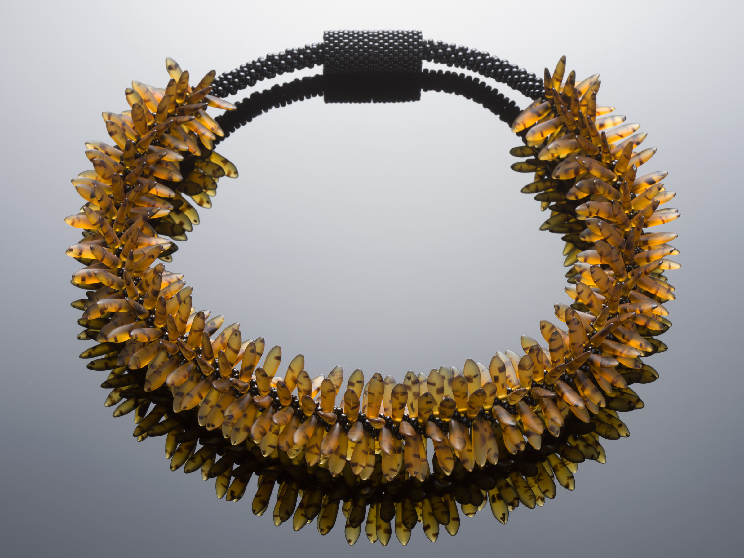 Tortoise Necklace by Carole Grisham (Beaded Necklace) | Artful Home