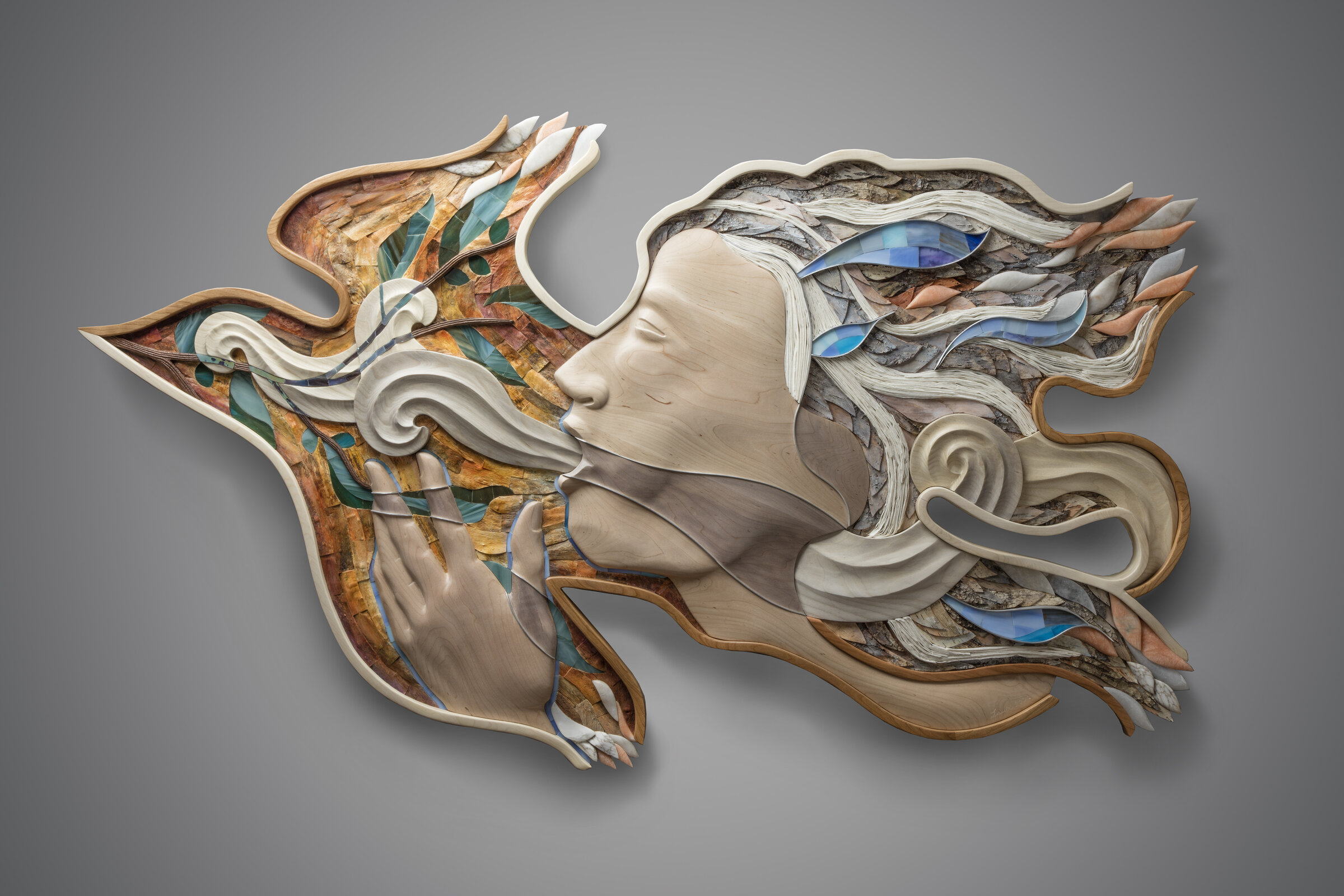 Offering Peace by Aaron Laux (Wood Wall Sculpture) | Artful Home