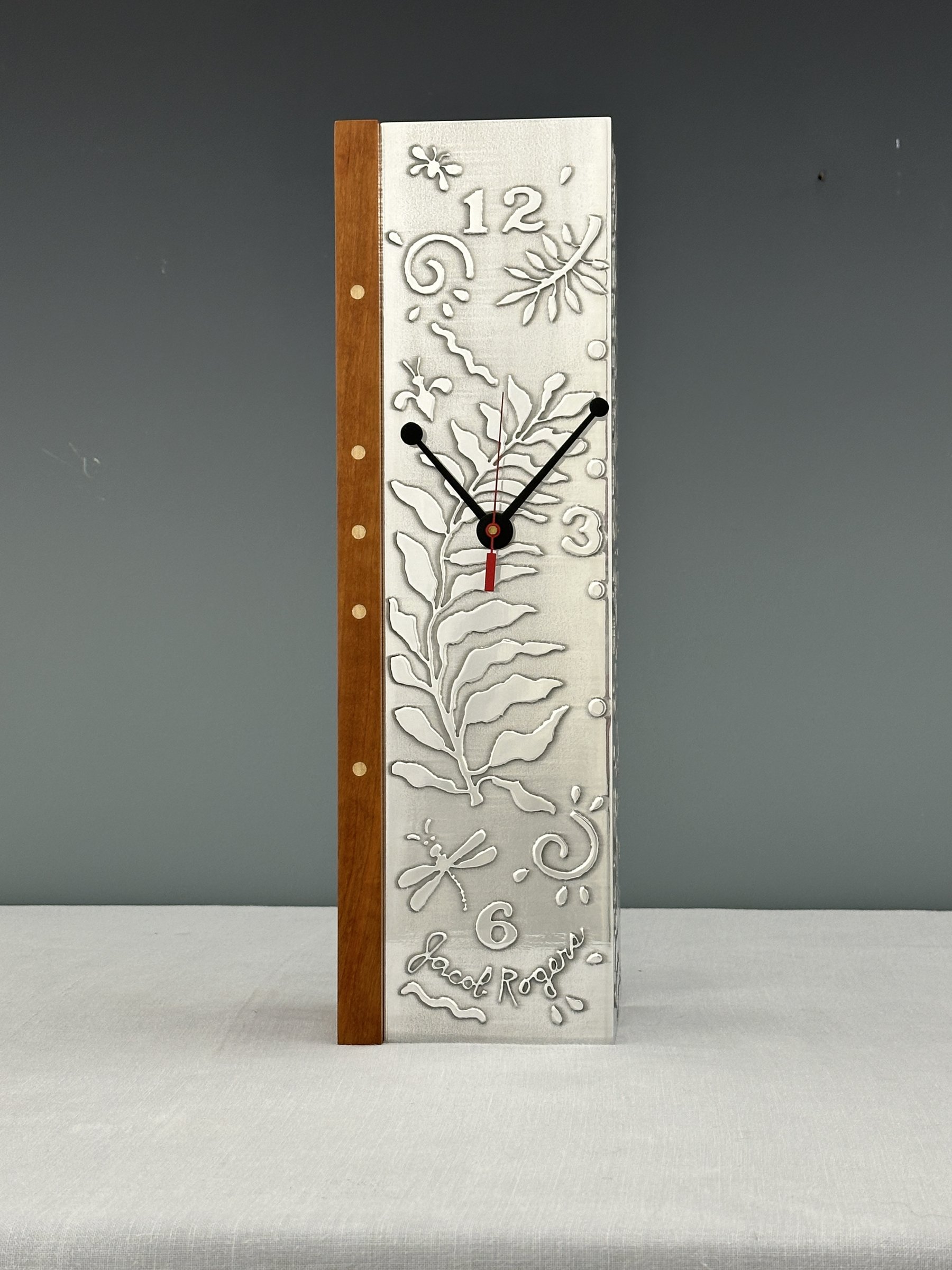 JRA Emerson Mantel Clock by Jacob Rogers Art (Metal Clock) | Artful Home