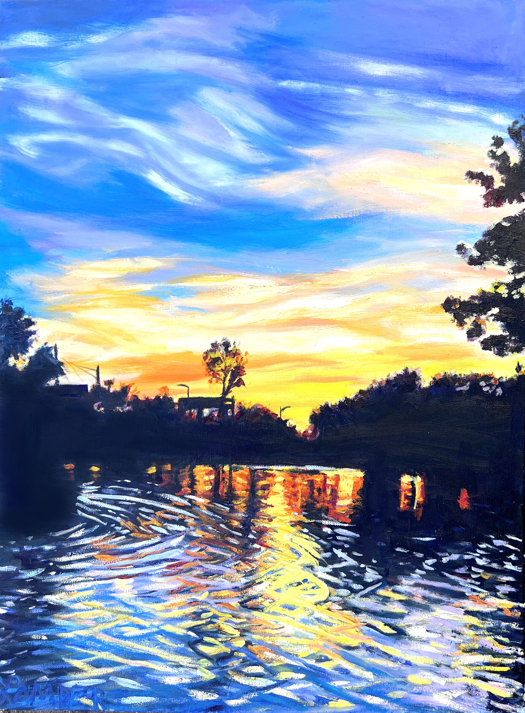 Cross Currents by Bonnie Lambert (Oil Painting) | Artful Home