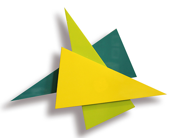 Triangular Composition by Karo Martirosyan (Art Glass Wall Sculpture ...