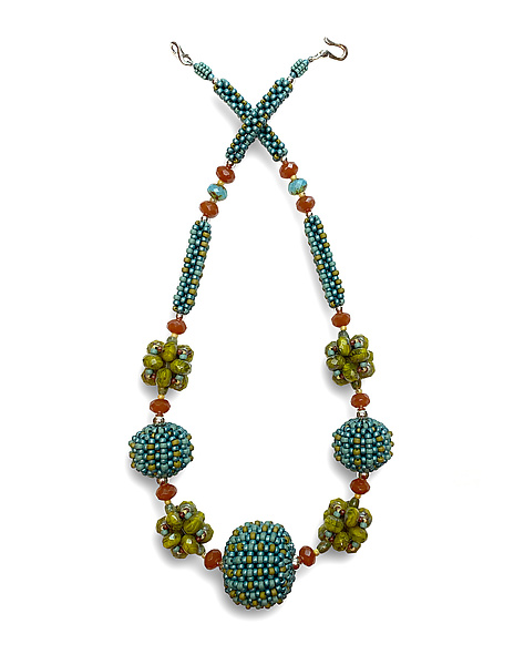 Sabrina Orb Necklace by Sheila Fernekes (Beaded Necklace) | Artful Home