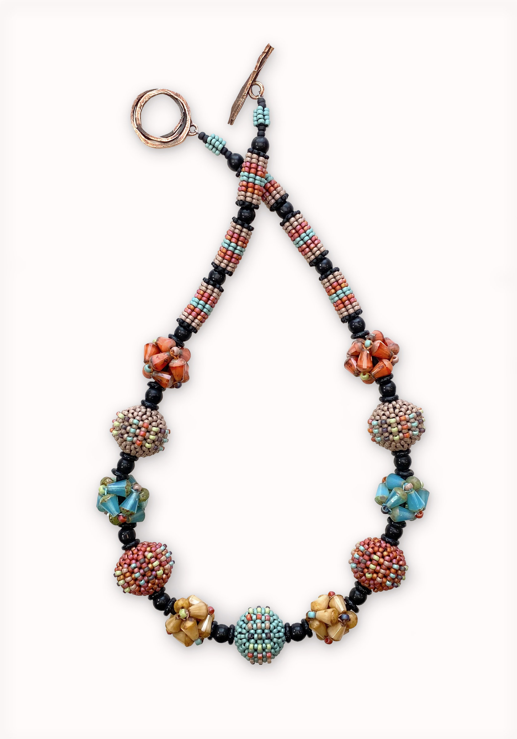 Santa Fe Orb Necklace by Sheila Fernekes (Beaded Necklace) | Artful Home