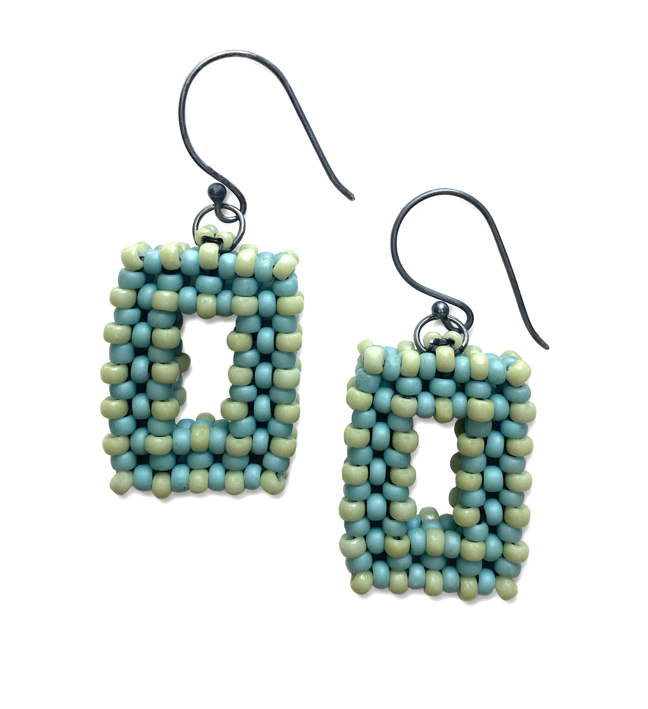 Kandinsky Earrings by Sheila Fernekes (Beaded Earrings) | Artful Home