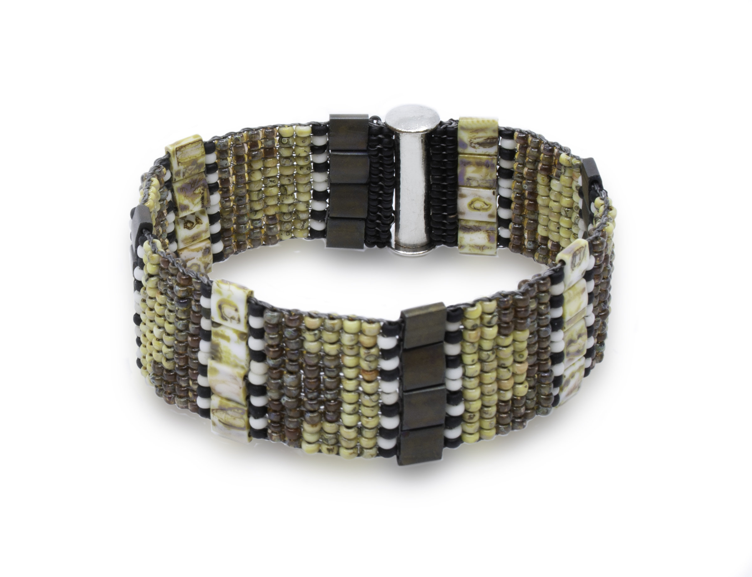 Smooth Honey Cuff Bracelet by Sheila Fernekes (Beaded Bracelet ...