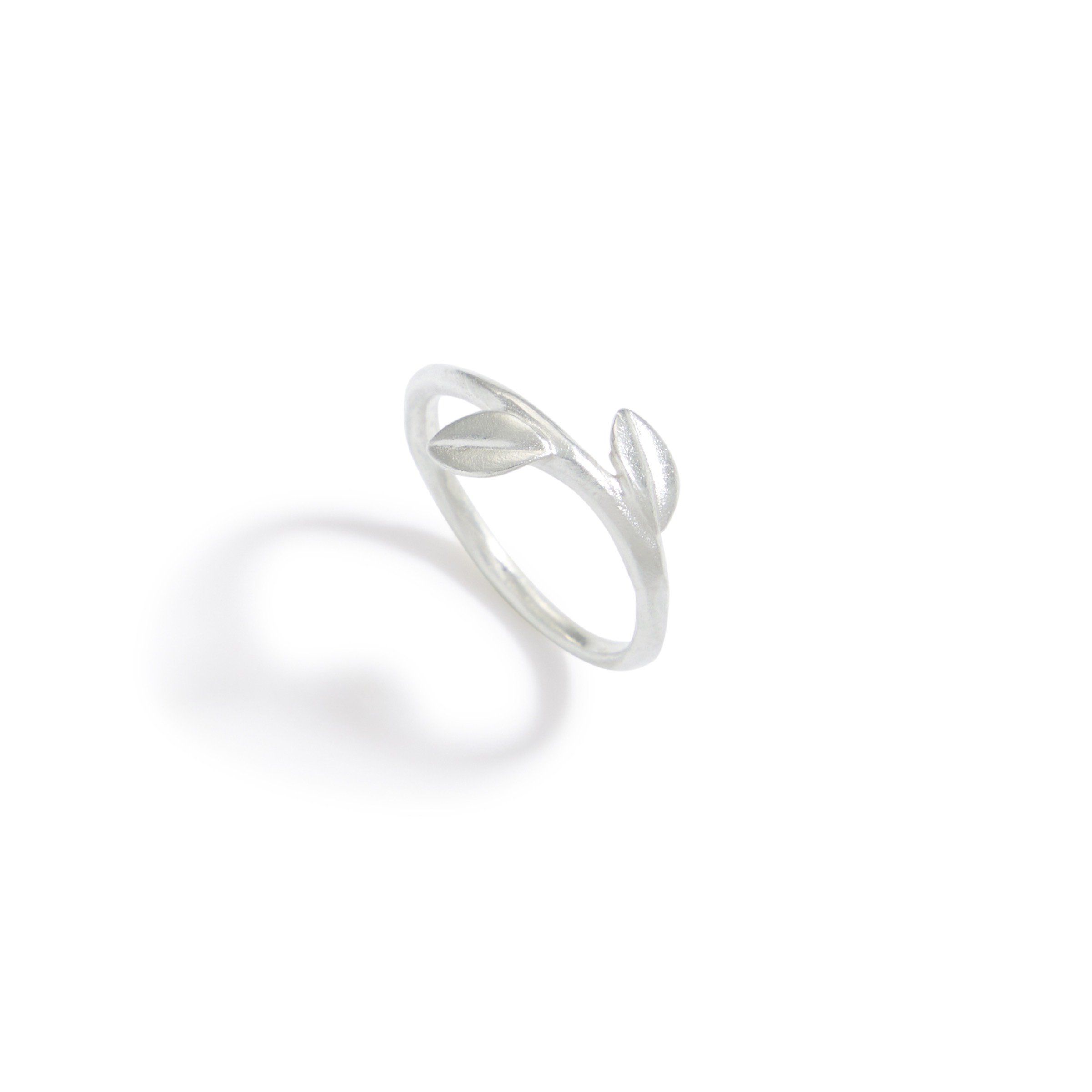 Double Leaf Ring by Elise Moran (Silver Ring) | Artful Home
