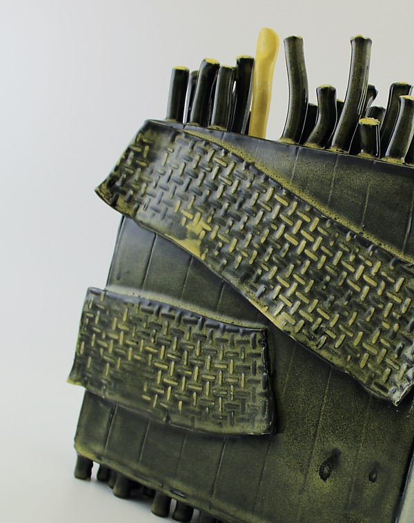 Green Tendril Box by Ted Sutherland (Ceramic Sculpture) | Artful Home