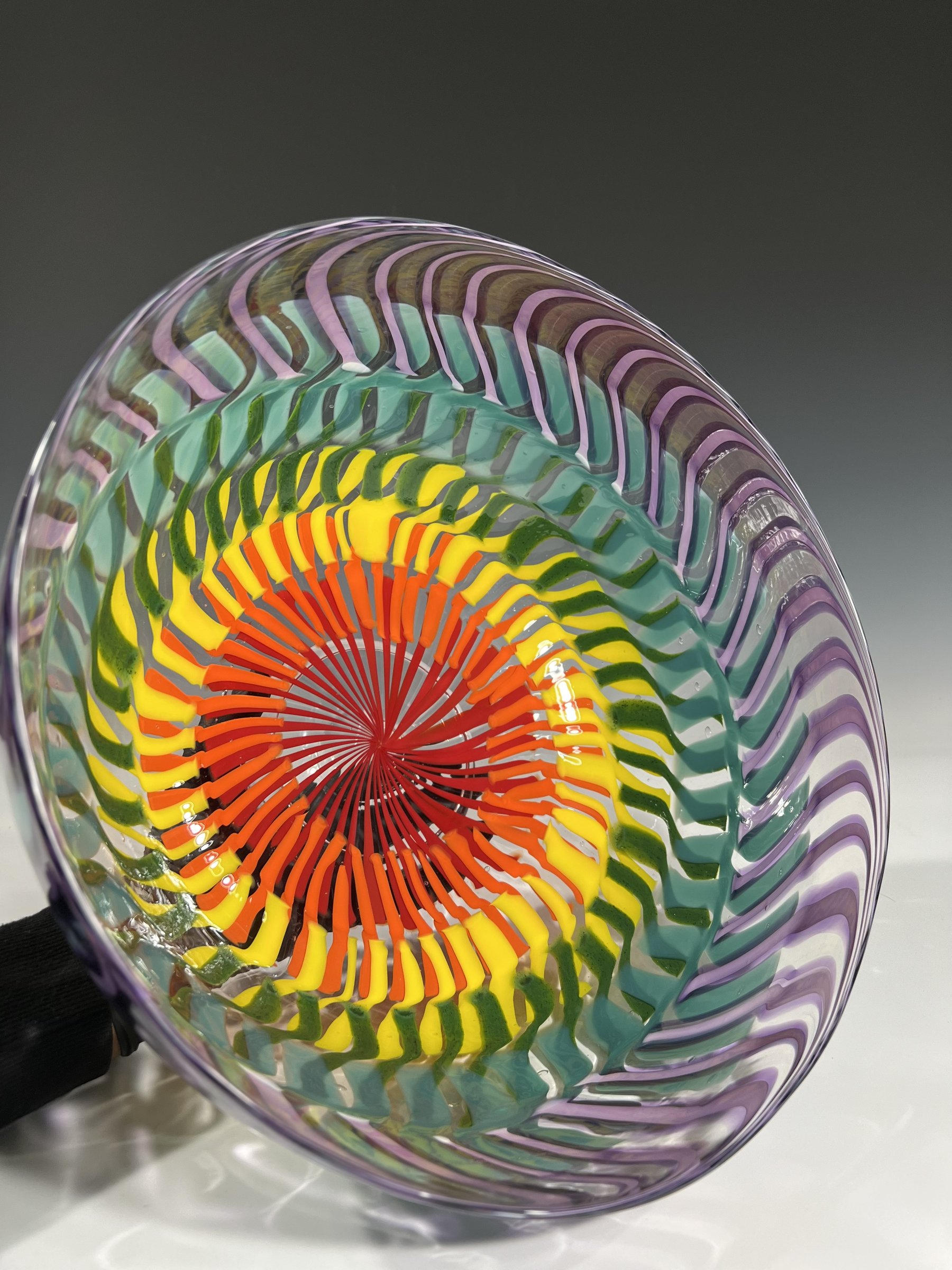 Rainbowl by John Gibbons (Art Glass Bowl) | Artful Home