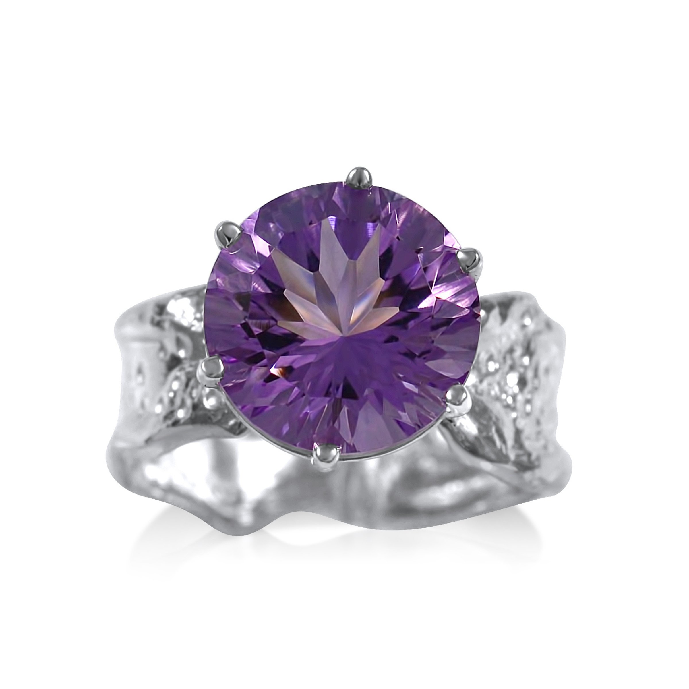 Lily Burst Ring by Kristen Baird (Silver & Stone Ring) | Artful Home