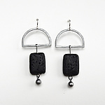 Lava Rock Earrings by Boo Poulin (Silver & Stone Earrings) | Artful Home