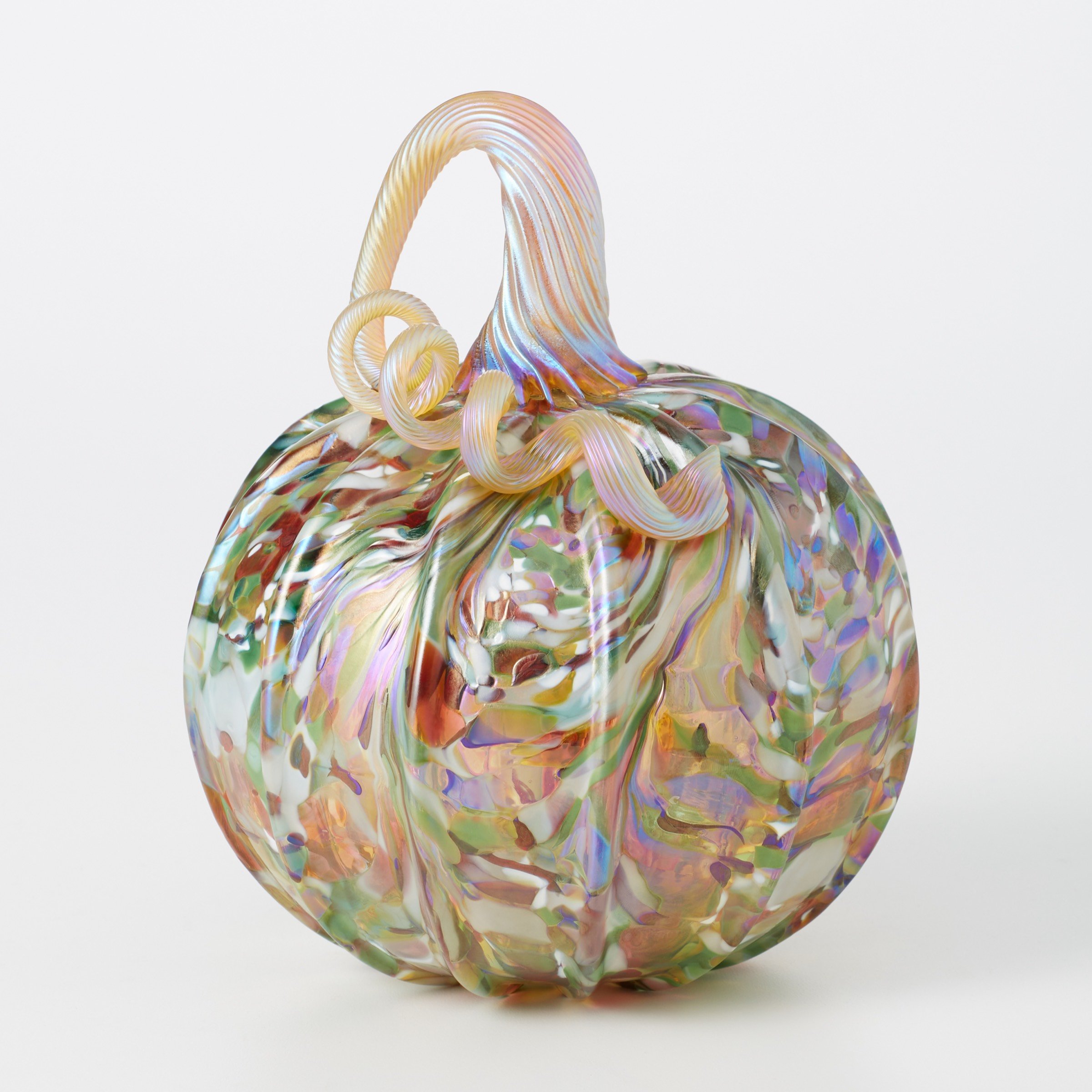 Large Confetti Pumpkin by Ken Hanson and Ingrid Hanson (Art Glass ...