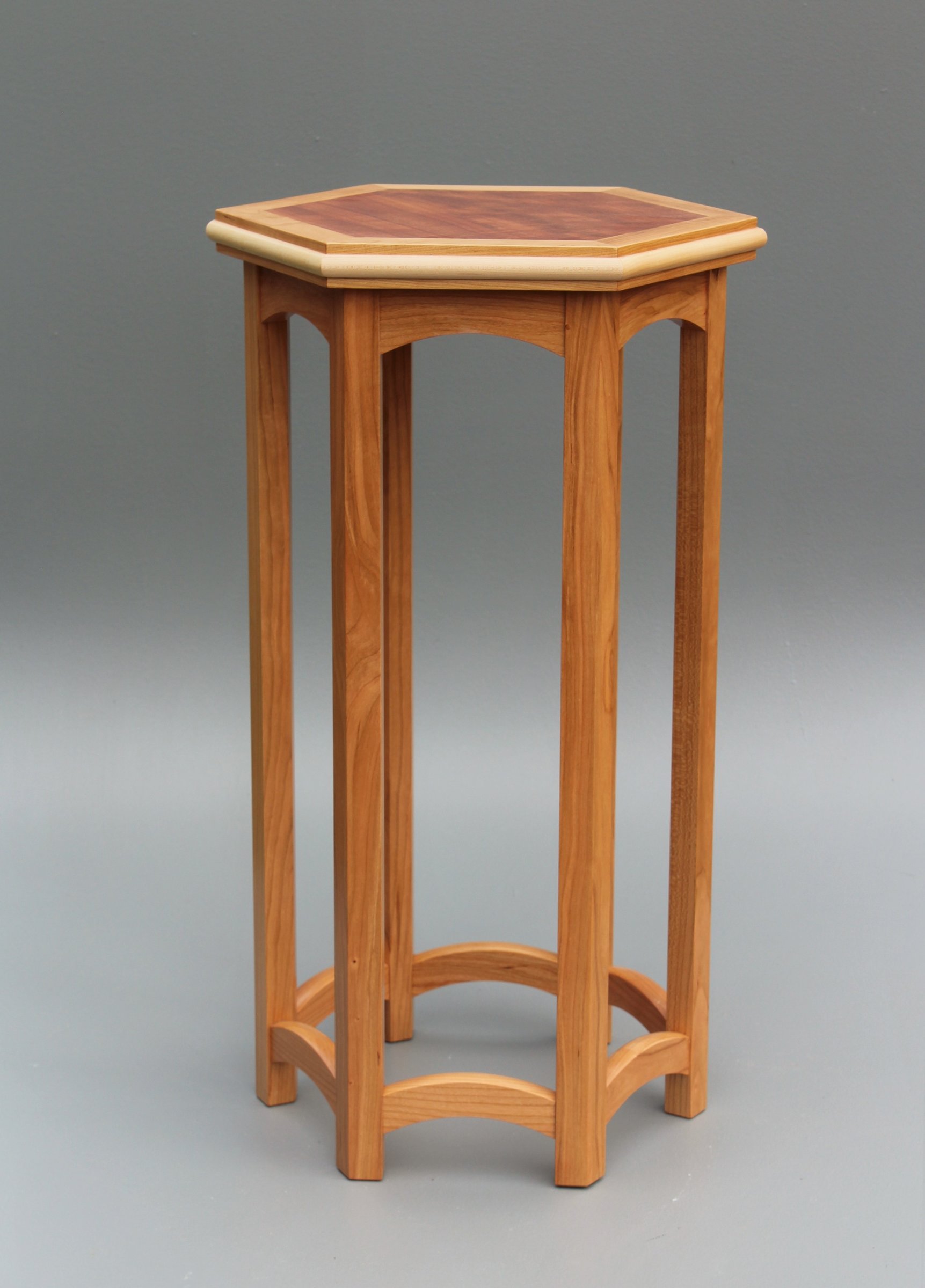 Cherry Bazaar by Tracy Fiegl (Wood Side & Pedestal Table) | Artful Home