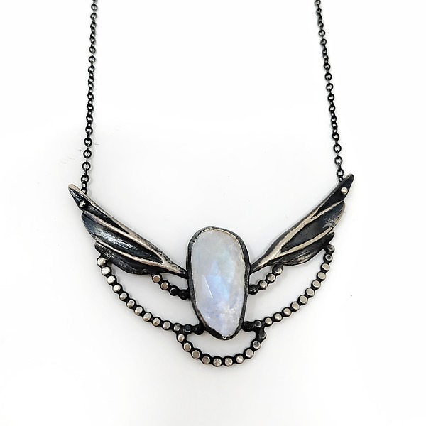 Wings In Flight Necklace by Alice Scott (Silver & Stone Necklace ...