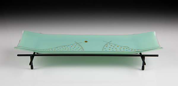 Serenity Platter by Jacquelyne Collett (Art Glass Platter) | Artful Home