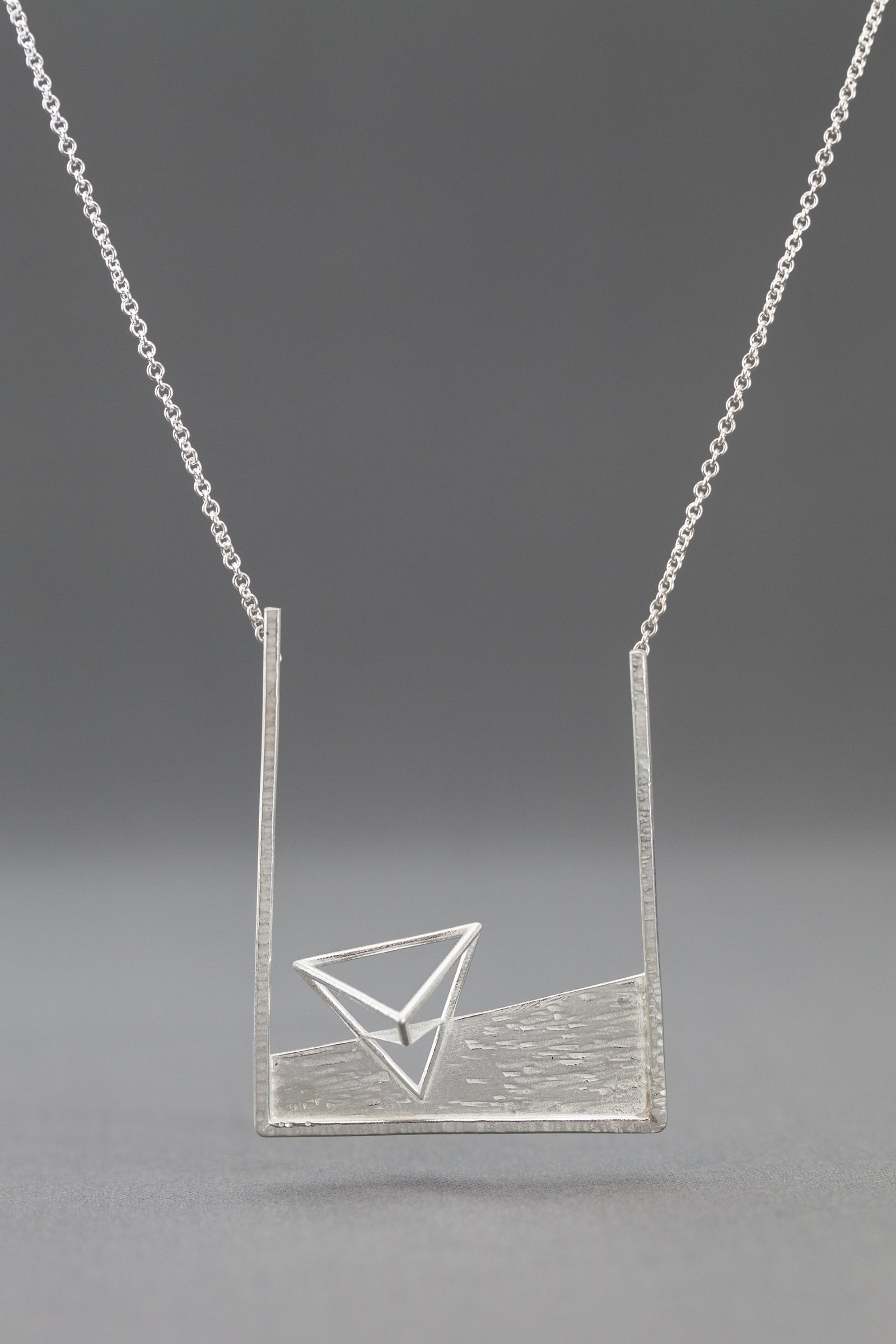 Transforming Triangle Necklace by Zhenwei Chu (Silver Necklace ...