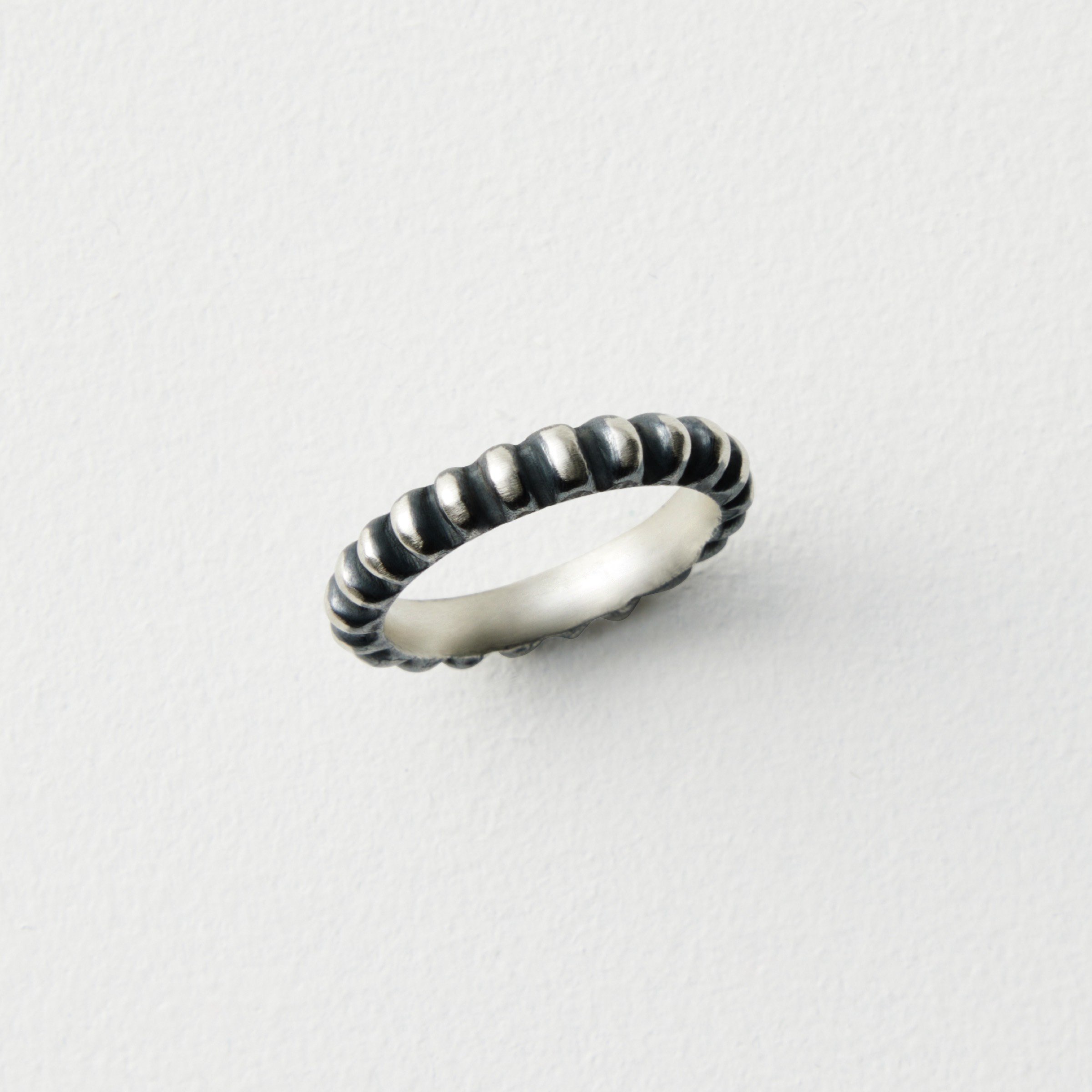 Grid Quilt Ring by Dahlia Kanner (Silver Ring) | Artful Home