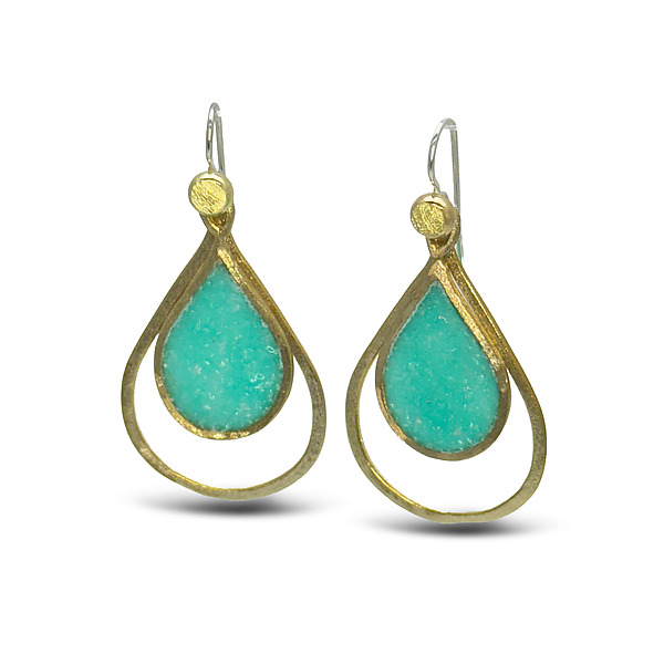 Drip Drop Earrings by David Urso (Resin & Stone Earrings) | Artful Home