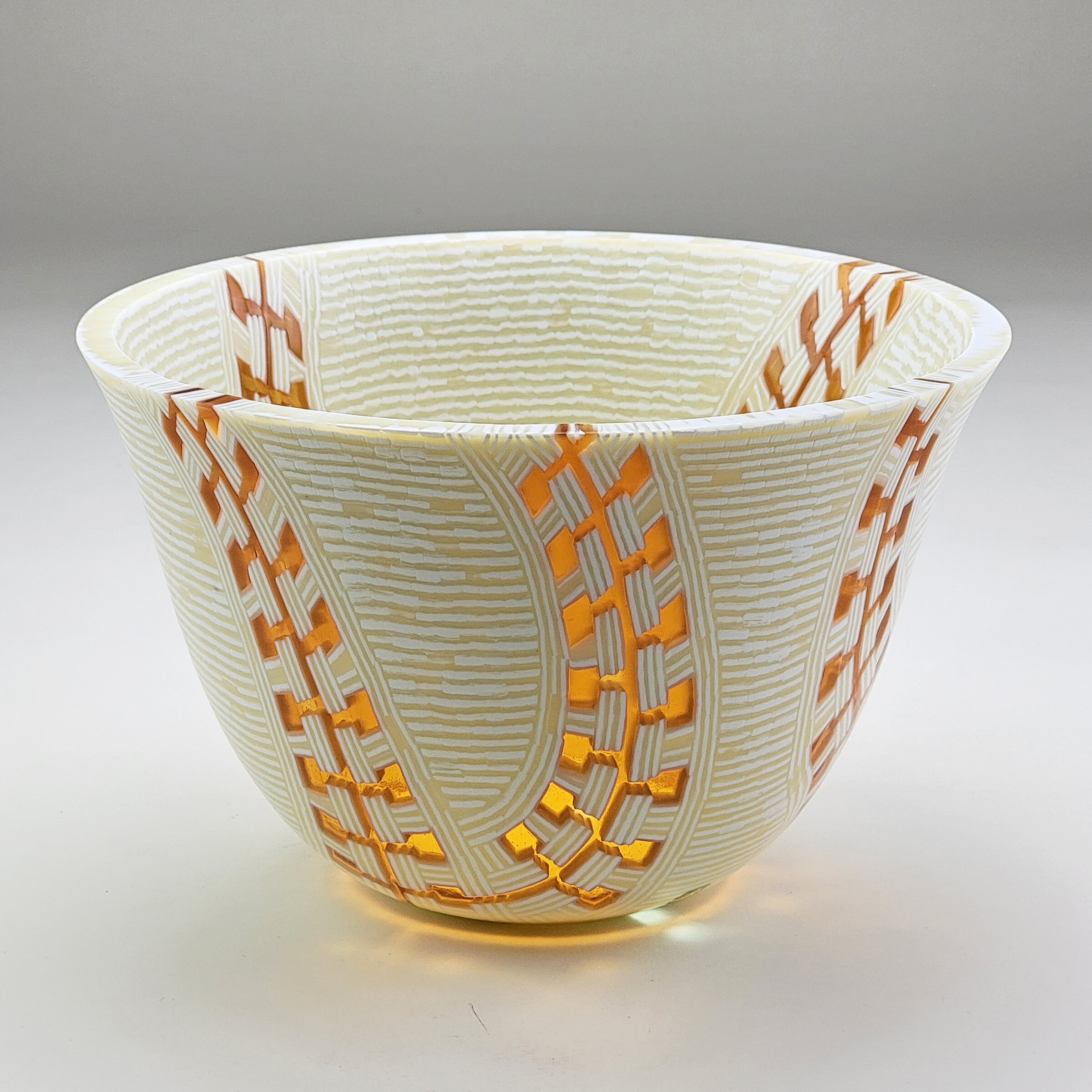 Ancient Rings 73 by Jim Scheller (Art Glass Bowl) | Artful Home