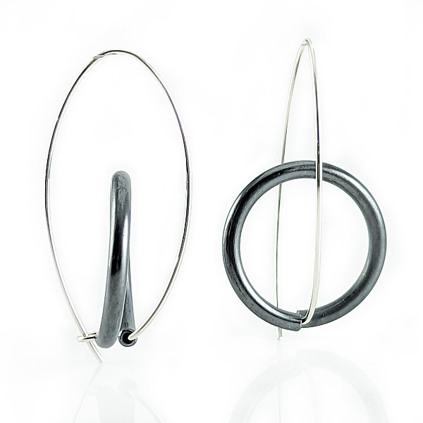 Loop de Loop Earrings by Theresa Carson (Silver Earrings) | Artful Home