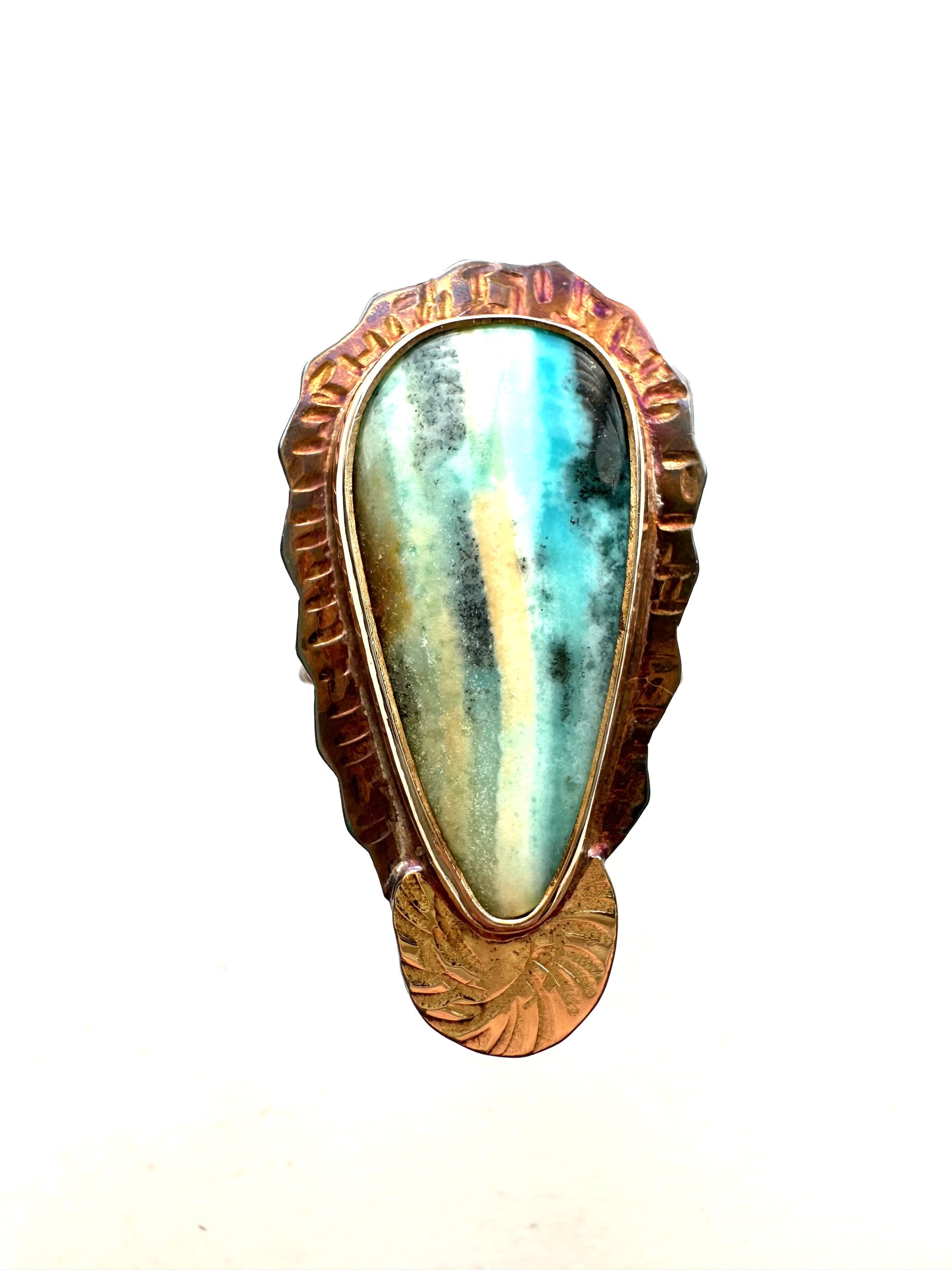 Blue Spire Ring by Julie Shaw (Gold, Silver & Stone Ring - Size 7) | Artful Home