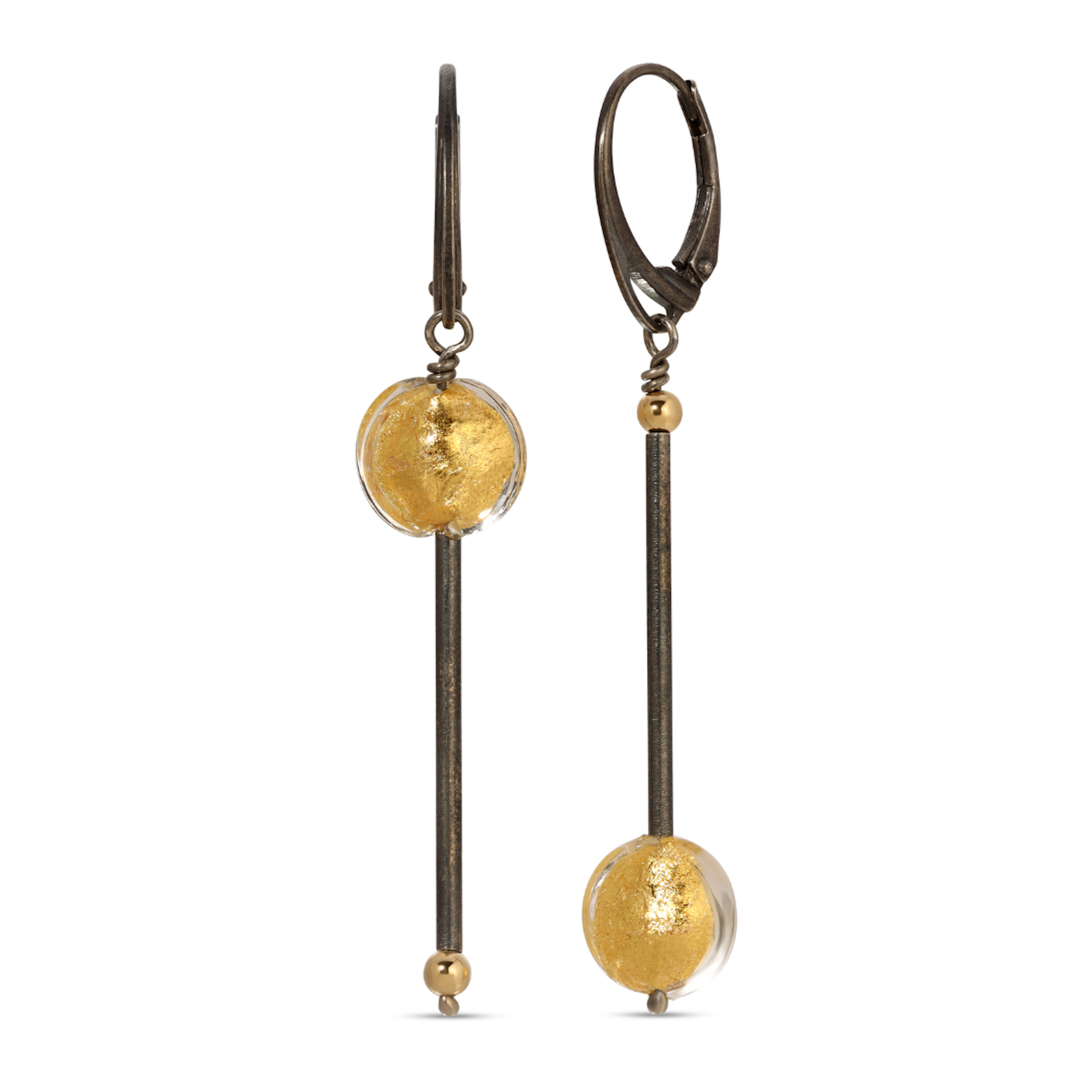 Up & Down Rod Earrings by Morgan Amirani (Gold & Silver Earrings ...