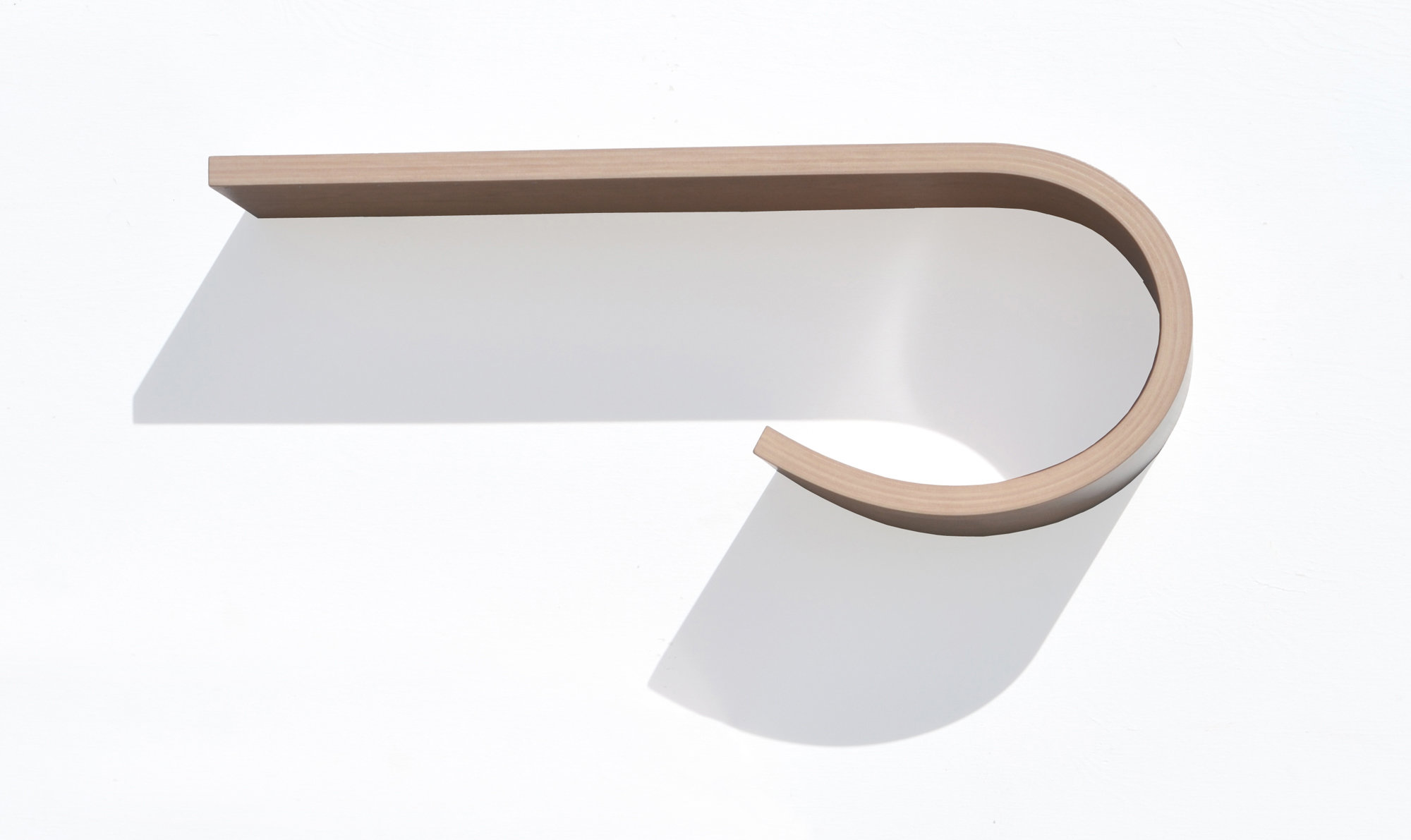 Backwards C Shelf by Kino Guerin (Wood Shelf) | Artful Home