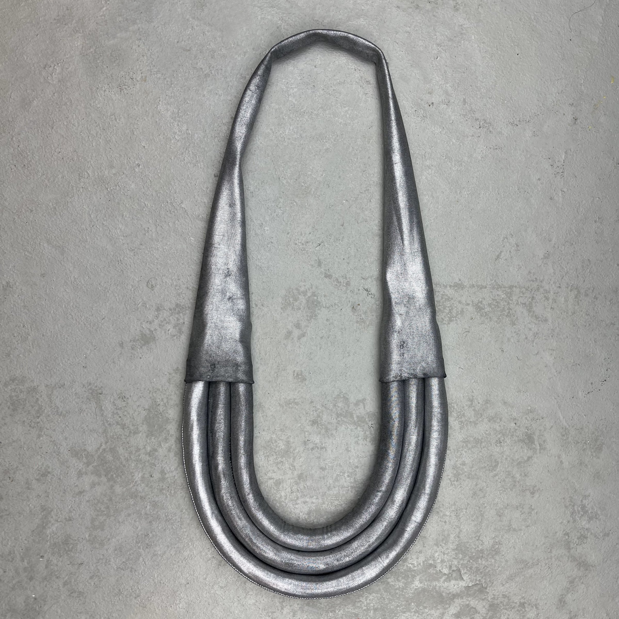 Hanging Metallic Loop Necklace by Einat Cohen (Fiber Necklace) | Artful ...