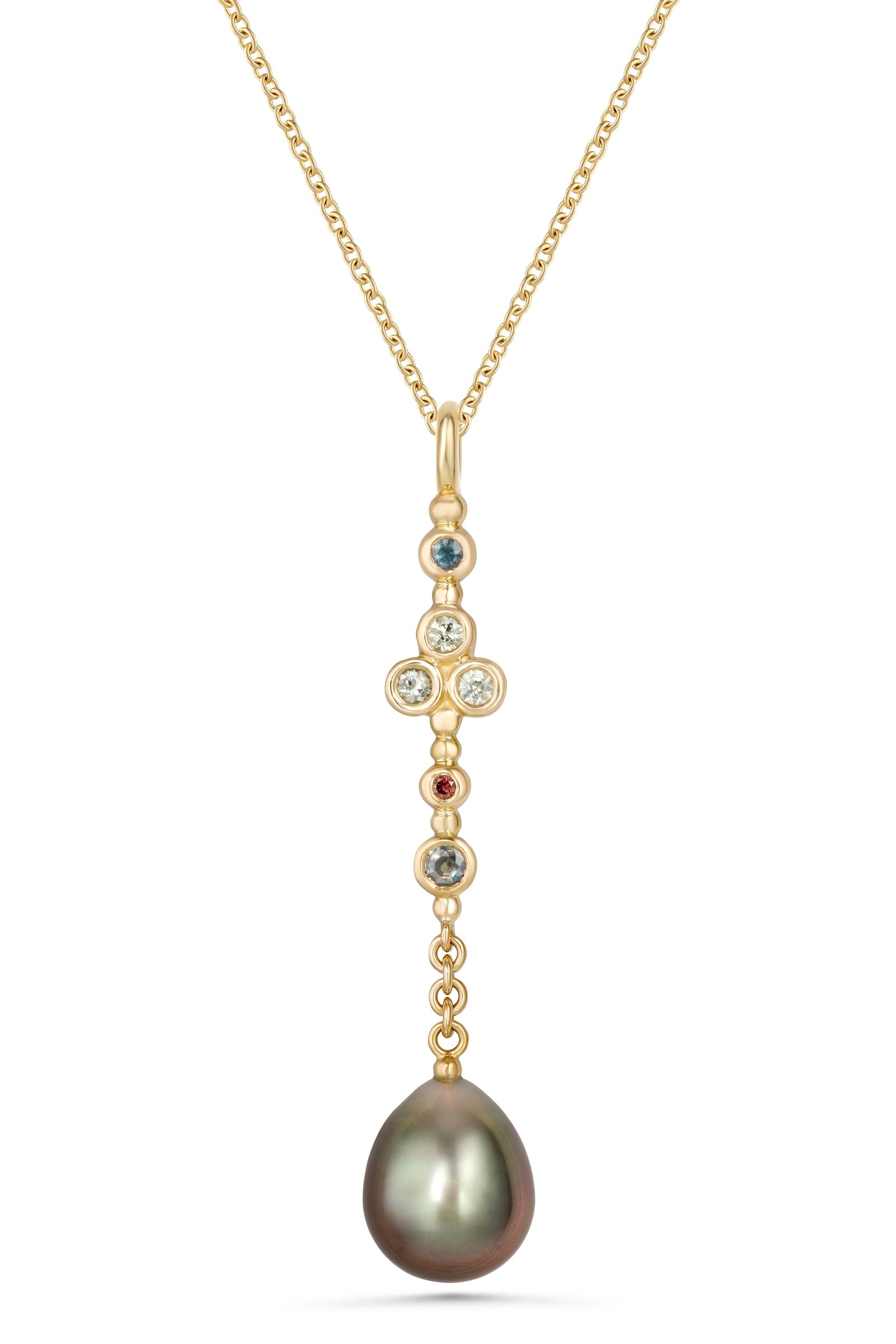 Scepter Pearl Drop Pendant by Svetlana Lazar (Gold, Pearl & Stone ...