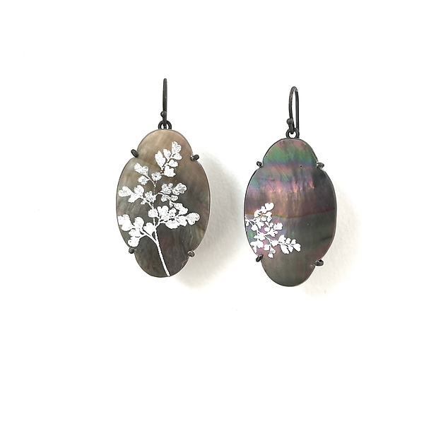 Birds in the Clouds Earrings by Kelly Jean Conroy (Mother of Pearl ...