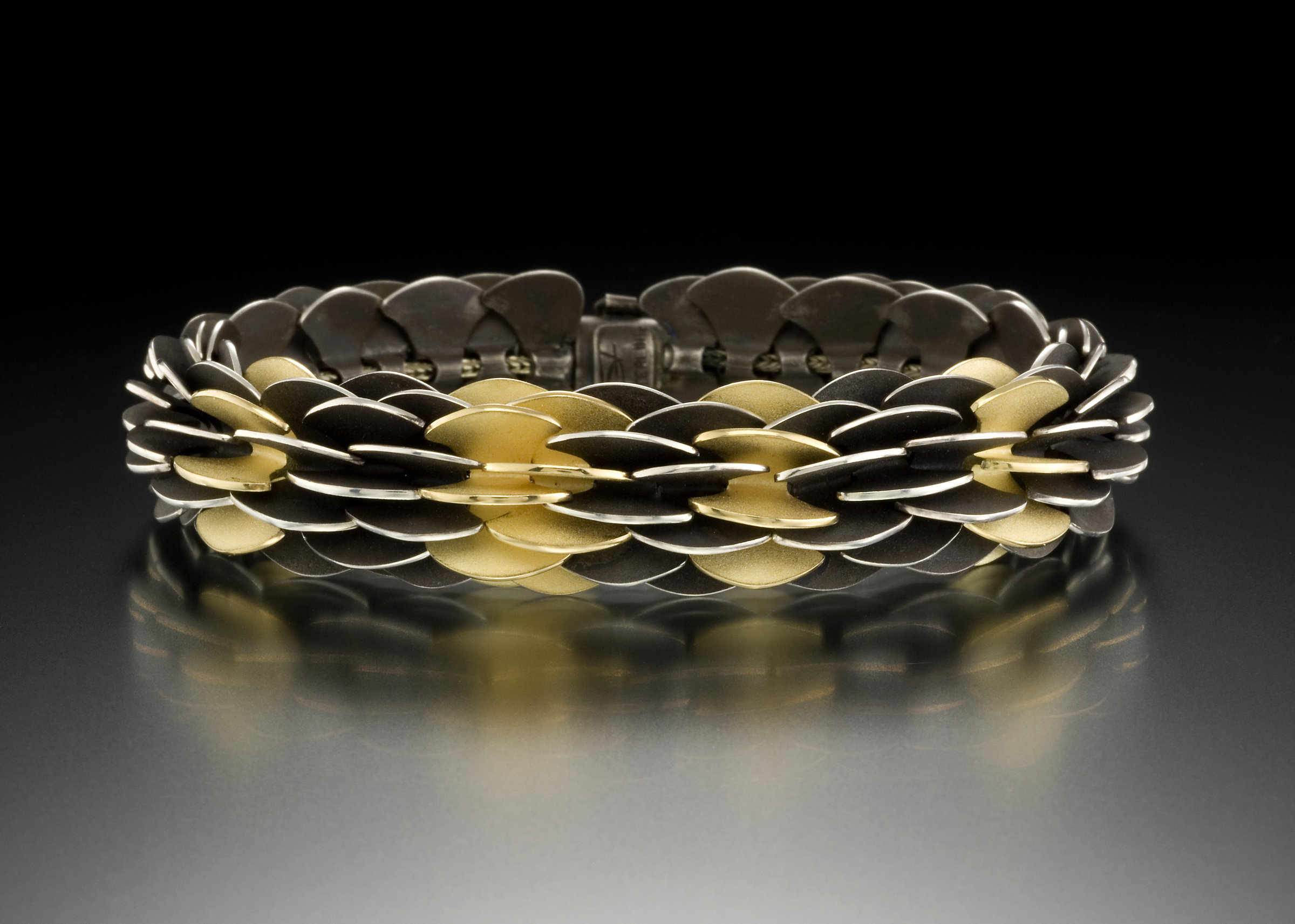 Pangolin Bracelet by Samantha Freeman (Gold & Silver Bracelet) | Artful ...
