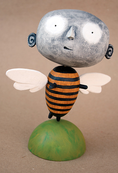 MoonBee with Idea by Bruce Chapin (Wood Wall Art) | Artful Home