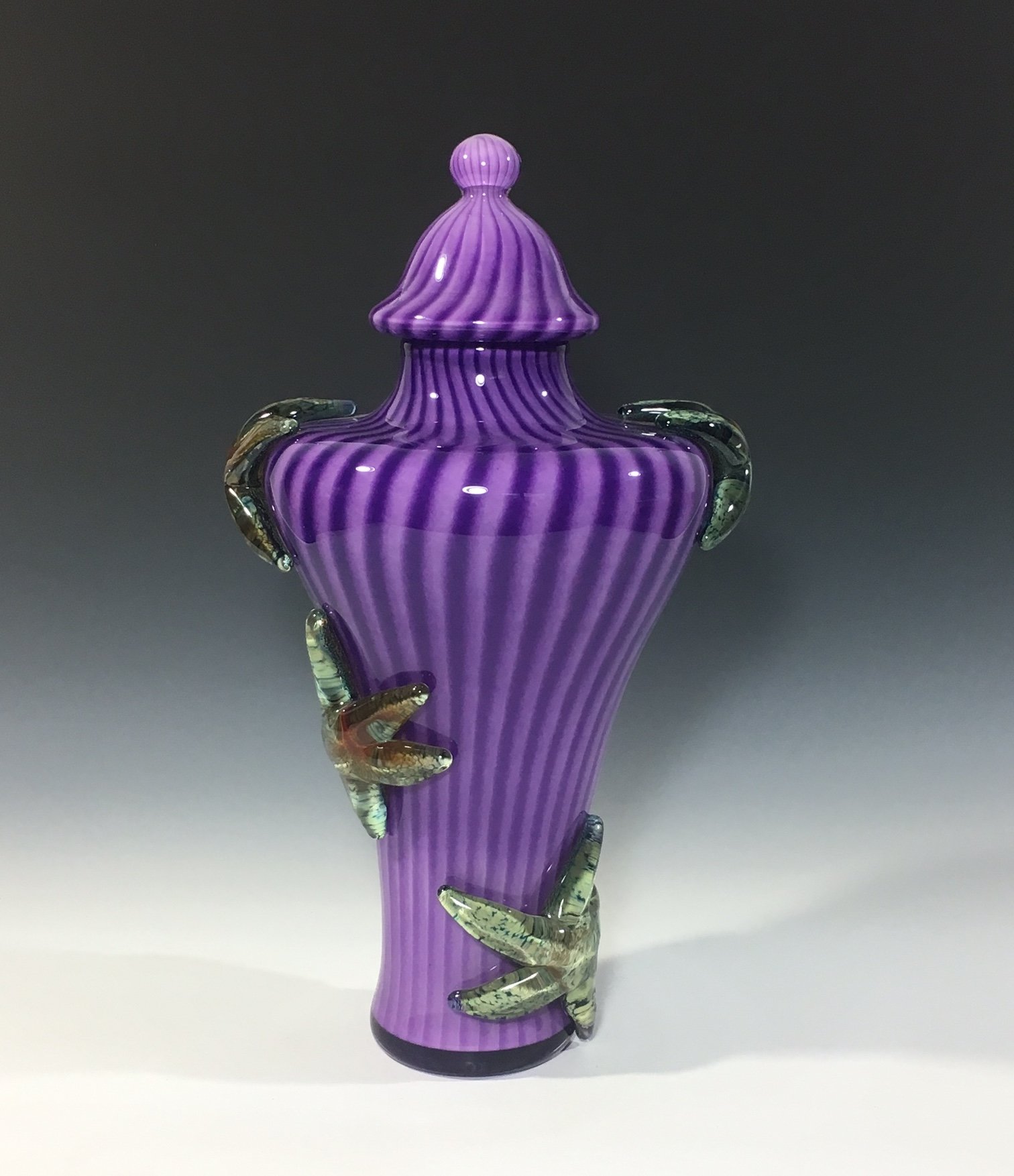 Amethyst Sunken Sea Vessel by John Gibbons (Art Glass Vase) | Artful Home